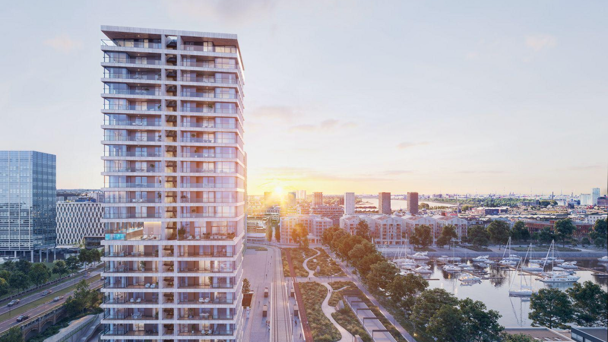 Twist Tower: een luxueuze woontoren van 23 verdiepingen met zwembad op de elfde verdieping | GVA